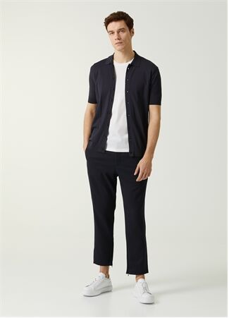 Academia Erkek Lacivert İngiliz Yaka Gömlek S EU