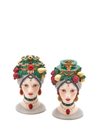 Luxuria Küpeli Kadınlı Şamdan Çok Renkli