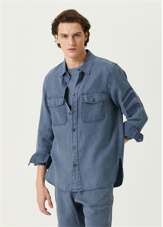 Zadig&voltaire Erkek Serge Indigo Keten Gömlek Mavi S Eu Zadig&voltaire Erkek Serge Indigo Keten Gömlek Mavi S Eu