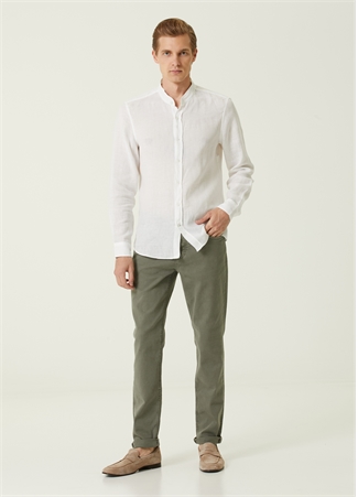 Brunello Cucinelli Erkek Slim Fit Haki Jean Pantolon 52 IT Brunello Cucinelli Erkek Slim Fit Haki Jean Pantolon 52 IT