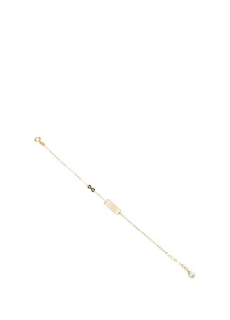 Collection-Alper Tunçoku Kadın Sonsuzluk Simgesi Detaylı Altın Rengi Bileklik EU