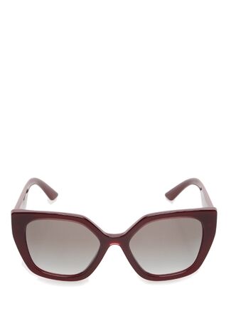 Prada Kadın Bordo Kare Formlu Güneş Gözlüğü 52 EU