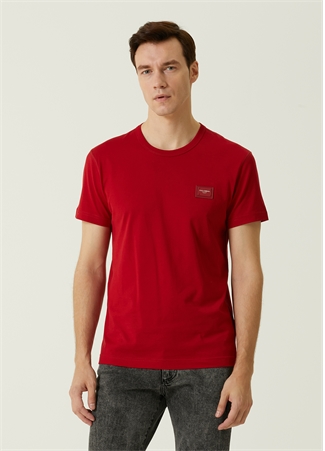 Dolce&Gabbana Erkek Kırmızı Logolu Bisiklet Yaka Basic T-shirt 44 IT Dolce&Gabbana Erkek Kırmızı Logolu Bisiklet Yaka Basic T-shirt 44 IT
