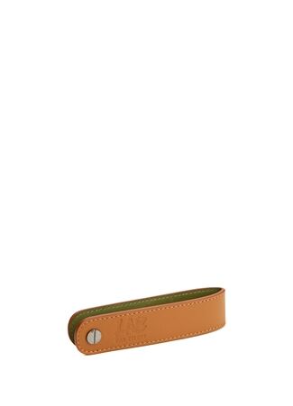 Palzileri Lab Erkek Kahverengi Logo Detaylı Deri Anahtarlık EU