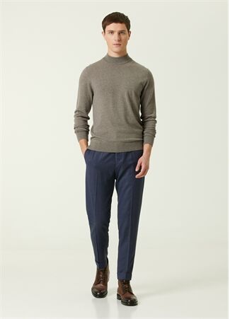 Kiton Erkek Mavi Yün Pantolon 33 US