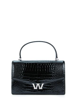 Alexander Wang Kadın Siyah Logo Detaylı Deri Çanta EU