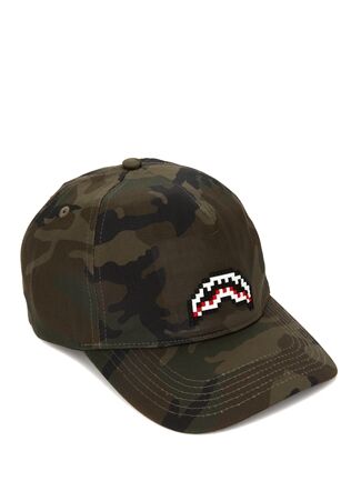 8-Bit by Mhrs Erkek Kamuflaj Desenli Nakışlı Şapka Yeşil EU