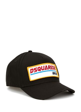 Dsquared2 Erkek Siyah Logo Patchli Şapka EU