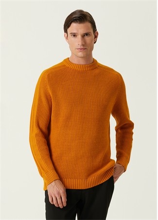 Network Erkek Slim Fit Sarı Kazak S EU