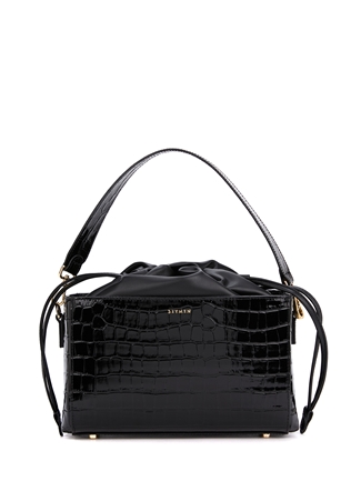 Beymen Kadın Siyah Ağzı Büzgülü Deri Çanta EU Beymen Kadın Siyah Ağzı Büzgülü Deri Çanta EU