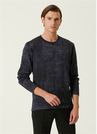 Network Erkek Slim Fit Lacivert Desenli Kazak S EU Network Erkek Slim Fit Lacivert Desenli Kazak S EU