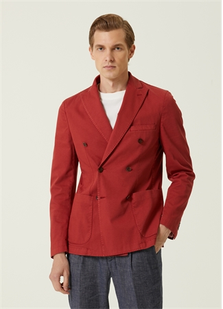 Pal Zileri Erkek Kırmızı Kırlangıç Yaka Ceket 48 IT Pal Zileri Erkek Kırmızı Kırlangıç Yaka Ceket 48 IT