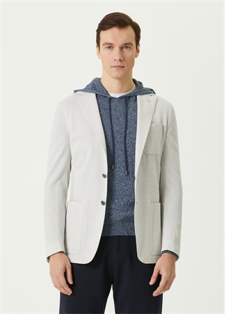Canali Erkek Açık Gri Kelebek Yaka Ceket 50 IT Canali Erkek Açık Gri Kelebek Yaka Ceket 50 IT