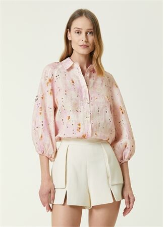 Alexis Kadın Neria Pembe Desenli Keten Gömlek S EU Alexis Kadın Neria Pembe Desenli Keten Gömlek S EU