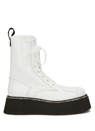 Gcds Kadın Beyaz Taş Detaylı Deri Bot 36 EU