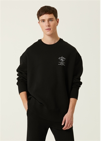 Givenchy Erkek Siyah Logolu Sweatshirt M EU