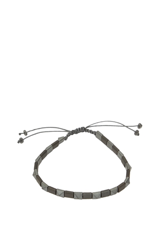 Beymen Collection Erkek Gri Geometrik Boncuk Detaylı Bileklik EU Beymen Collection Erkek Gri Geometrik Boncuk Detaylı Bileklik EU