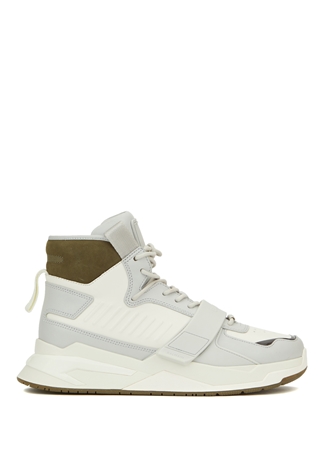 Balmain Erkek B Ball Beyaz Deri Sneaker Gri 4 EU