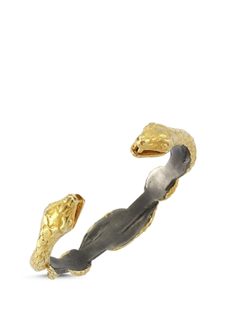 AIDA Kadın Duo Serpent Gümüş Rengi ve Altın Kaplama Bileklik EU