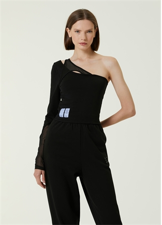 MCQ Kadın Siyah Asimetrik Kesim Bluz XS EU