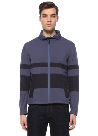 Palzileri Lab Erkek Mavi Dik Yaka Şerit Detaylı Mont 50 IT Palzileri Lab Erkek Mavi Dik Yaka Şerit Detaylı Mont 50 IT