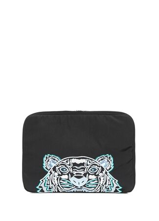 Kenzo Kadın Siyah Kaplan Nakışlı Evrak Çantası EU
