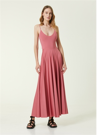 Maygel Coronel Kadın Pembe Sırt Detaylı Maksi Elbise EU