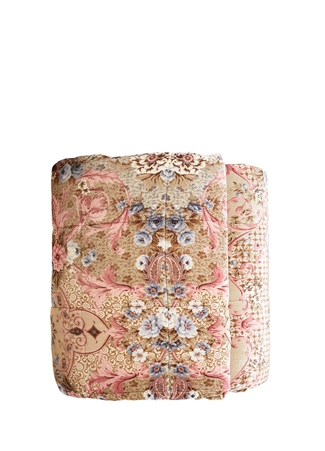 Etro Home Bej Çiçek Desenli 270x270 cm Yatak Örtüsü Etro Home Bej Çiçek Desenli 270x270 cm Yatak Örtüsü