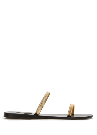 Ancient Greek Sandals Kadın Siyah Gold Bant Detaylı Deri Terlik 36 EU Ancient Greek Sandals Kadın Siyah Gold Bant Detaylı Deri Terlik 36 EU