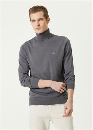 Beymen Club Erkek Gri Balıkçı Yaka Kazak S EU