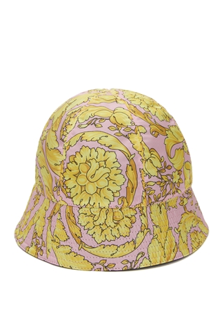 Versace Kadın Pembe Gold Barok Desenli Şapka 57 EU Versace Kadın Pembe Gold Barok Desenli Şapka 57 EU