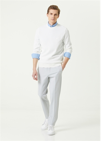 Beymen Club Erkek Mavi Beli Kordonlu Örme Jogger Pantolon 46 Beymen Club Erkek Mavi Beli Kordonlu Örme Jogger Pantolon 46