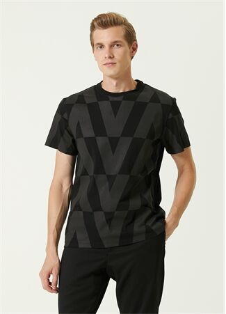Valentino Erkek Siyah Logo Baskılı T-shirt S EU