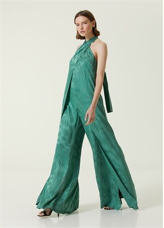 Alexis Kadın Visione Yeşil Jakarlı Maksi İpek Tulum M EU