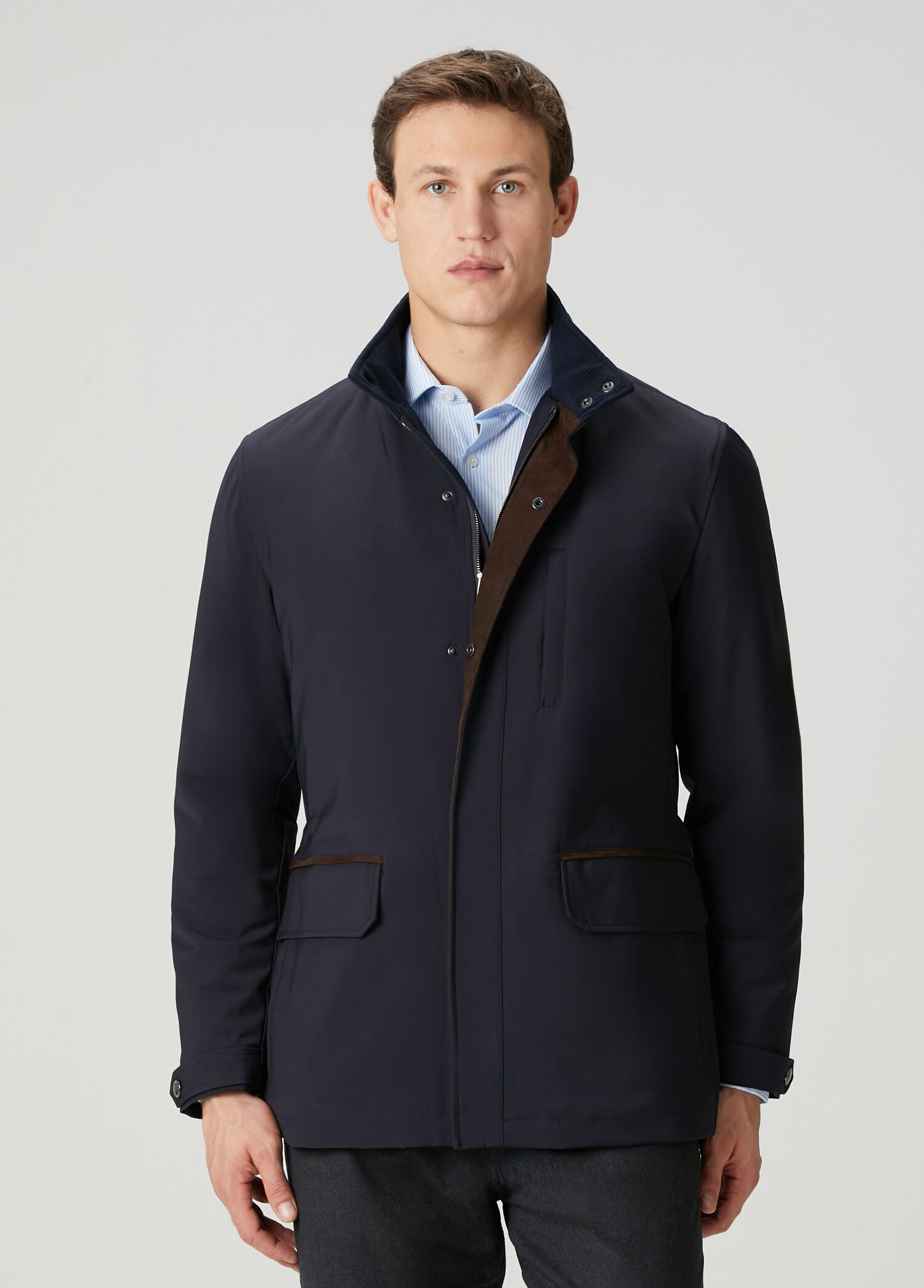 Navy blue Luciano Barbera Navy blue Men Navy Blue Hooded Coat 1811817 ...