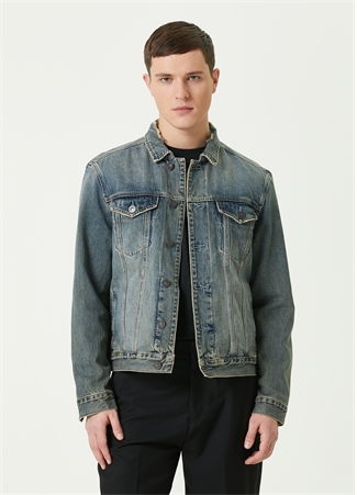 Allsaints Erkek Frun Yeşil Denim Mont Mavi XS EU Allsaints Erkek Frun Yeşil Denim Mont Mavi XS EU