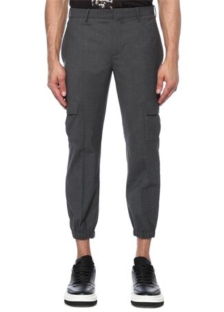 Neil Barrett Erkek Gri Jogger Pantolon 50 IT