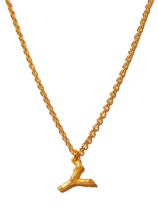 Fidelle Kadın Alphabet Pendant Large Y Altın Rengi Kolye L EU Fidelle Kadın Alphabet Pendant Large Y Altın Rengi Kolye L EU