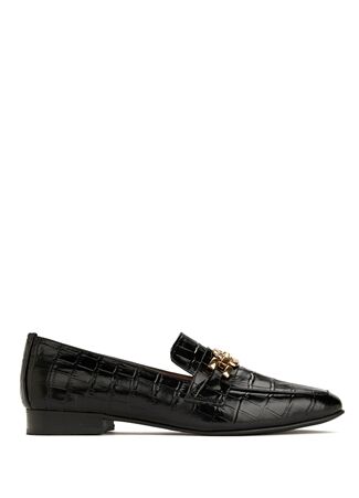 Network Kadın Siyah Aksesuarlı Deri Loafer 36 EU