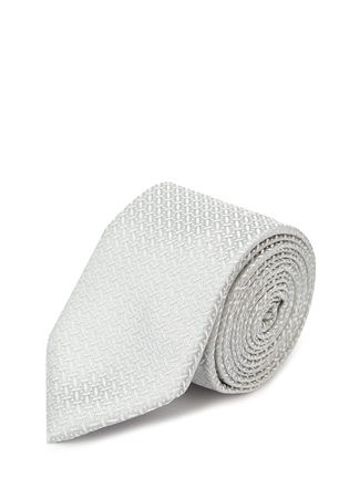 Palzileri Lab Erkek Gri Mikro Geometrik Desenli İpek Kravat EU Palzileri Lab Erkek Gri Mikro Geometrik Desenli İpek Kravat EU