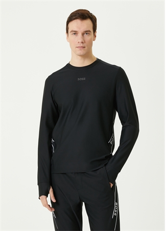 Boss Erkek Slim Fit Siyah Logo Detaylı Uzun Kollu T-shirt S EU Boss Erkek Slim Fit Siyah Logo Detaylı Uzun Kollu T-shirt S EU