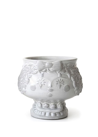 Jonathan Adler Utopia Desenli Porselen Vazo Beyaz