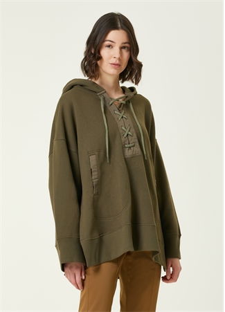 Polo Ralph Lauren Kadın Oversize Haki Kapüşonlu Bağcıklı Sweatshirt Xs/s Eu Polo Ralph Lauren Kadın Oversize Haki Kapüşonlu Bağcıklı Sweatshirt Xs/s Eu