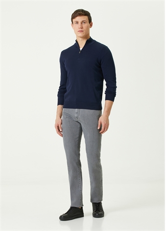 Canali Erkek Gri Boru Paça Jean Pantolon 58 IT Canali Erkek Gri Boru Paça Jean Pantolon 58 IT
