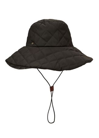 Inverni Kadın Siyah Kapitoneli Şapka 57 EU