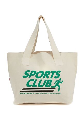 Sporty & Rich Kadın Naturel Baskılı Alışveriş Çantası Bej EU