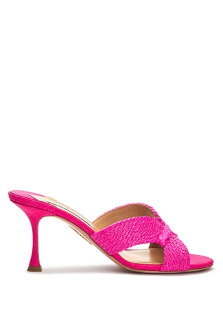 Aquazzura Kadın Rope Şeftali Topuklu Rafya Süet Terlik Pembe 36 Eu Aquazzura Kadın Rope Şeftali Topuklu Rafya Süet Terlik Pembe 36 Eu
