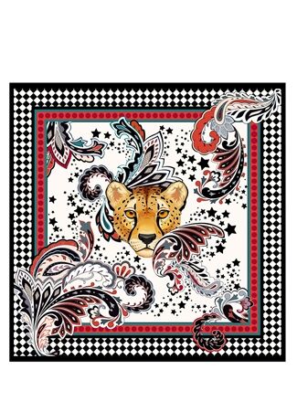 Loveiststore Kadın Tigre Colorblocked Karışık Desenli İpek Şal EU Loveiststore Kadın Tigre Colorblocked Karışık Desenli İpek Şal EU