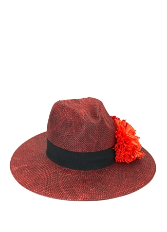 Helene Berman London Kadın Şapka Kırmızı Eu