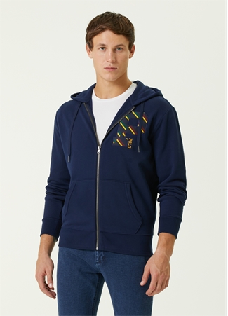 Polo Ralph Lauren Erkek Lacivert Kapüşonlu Logolu Sweatshirt S EU Polo Ralph Lauren Erkek Lacivert Kapüşonlu Logolu Sweatshirt S EU